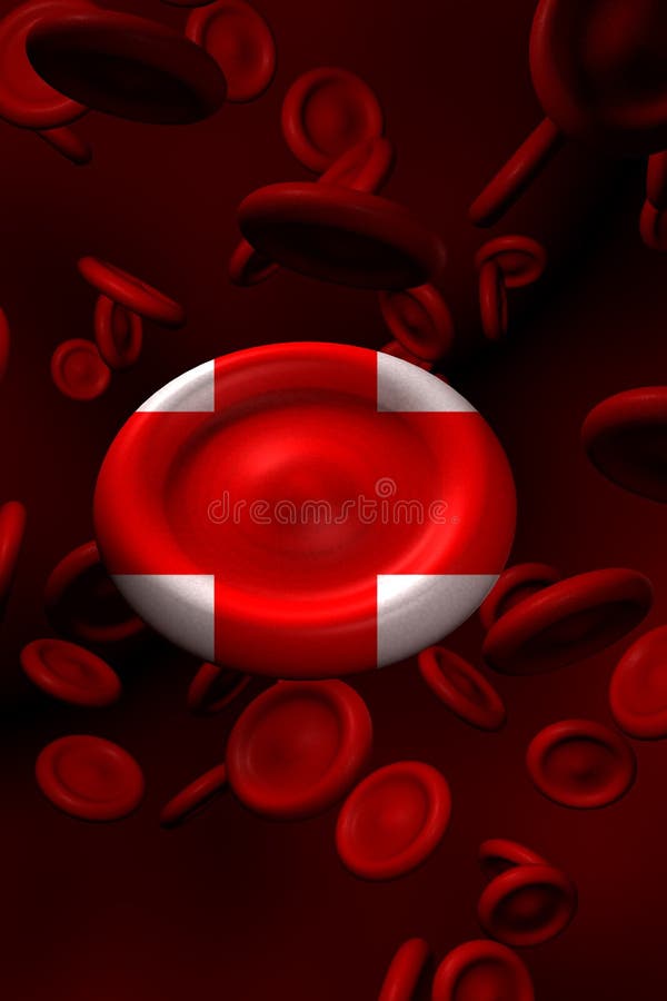 Red cross blood cell stock illustration. Illustration of digital - 7137997