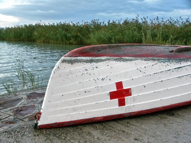 Red Cross Lifeguard Station Editorial Stock Photo - Image of swimming ...
