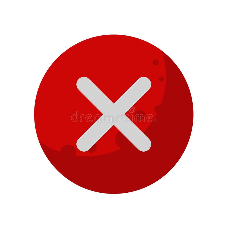 Red cross button, Cancel stock vector. Illustration of icon - 340545376
