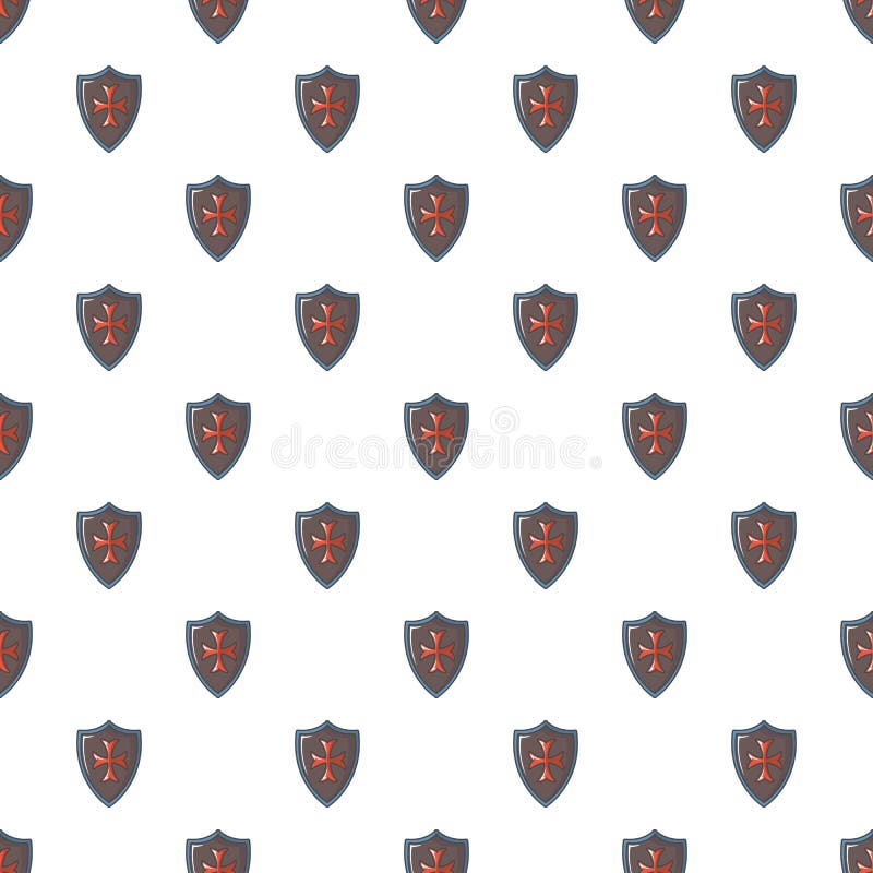 Red Cross Classic Shield Pattern Seamless Stock Vector - Illustration ...