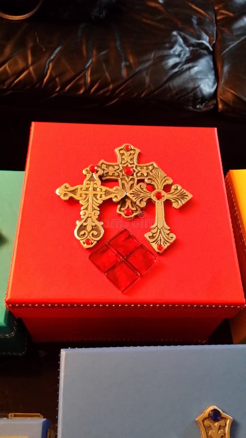 Red Cross Decorative Box stock photo. Image of three - 102833270