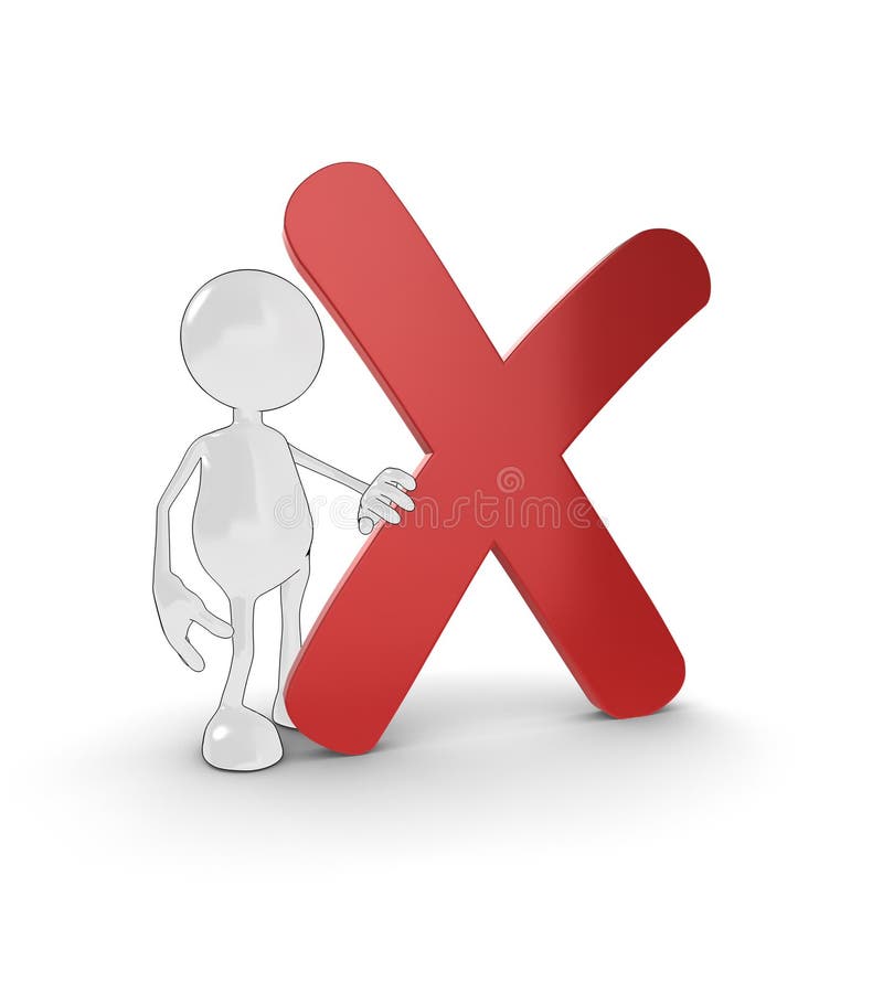 3D human with a cross stock illustration. Illustration of cross - 17100741