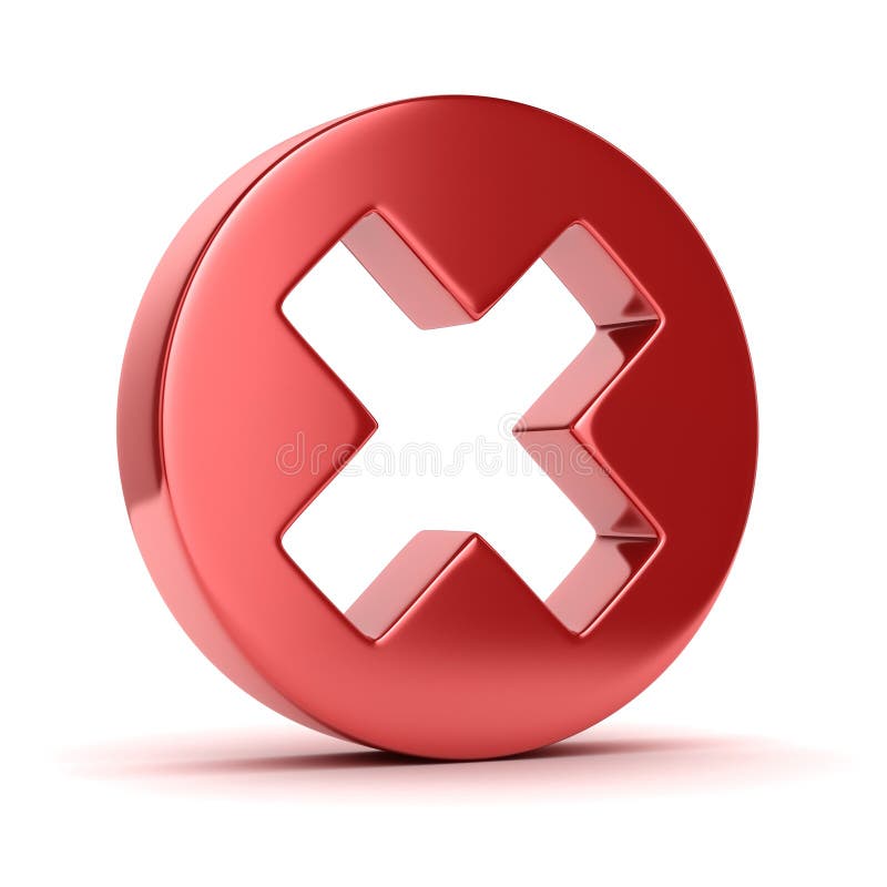 Red cross mark 3d icons stock illustration. Illustration of agree ...