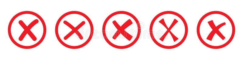 Red cross mark icon false stock vector. Illustration of mark - 290620648