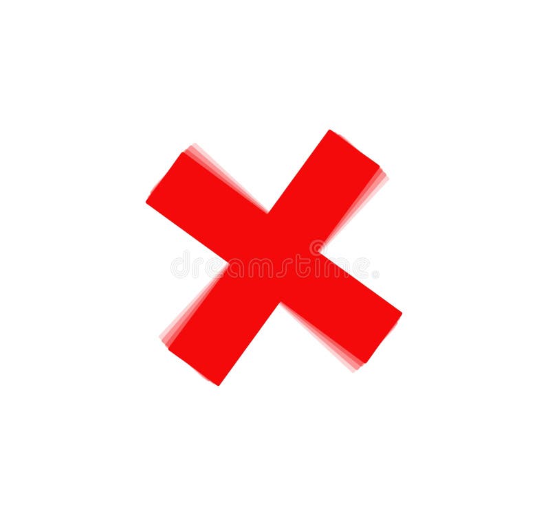 Red Cross Mark Icon, Wrong, False, No Isolated Stock Illustration ...
