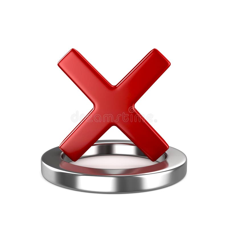 Cross Mark and Check Mark Button Stock Illustration - Illustration of ...