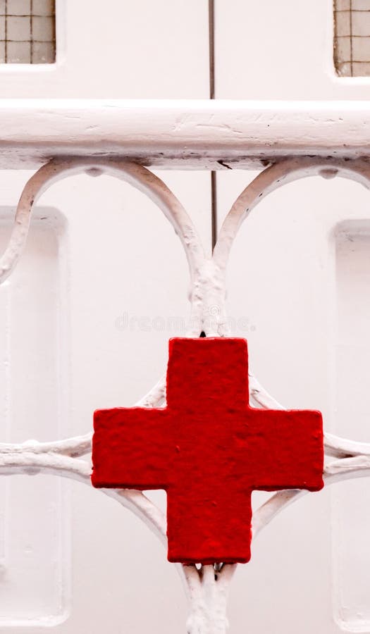 Red Cross Medical Sign editorial photo. Image of cross - 248011436