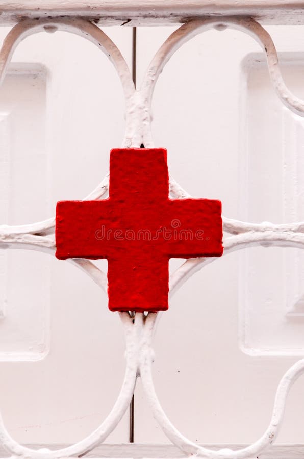 Red Cross Medical Sign editorial stock image. Image of insurance - 57596759