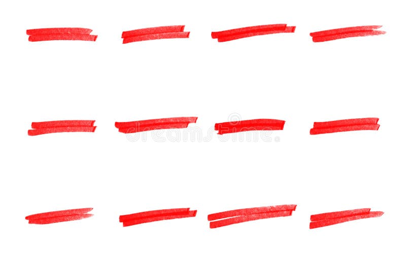 12 Red Cross Out or Underline Textures Stock Illustration ...