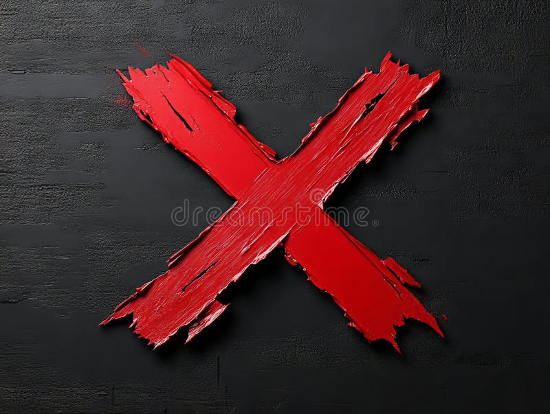 A Red Cross Painted on a Black Wall Stock Image - Image of cross, focal ...