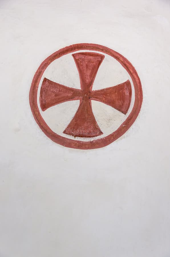 Red Cross Patty in a Circle Stock Image - Image of church, religion ...