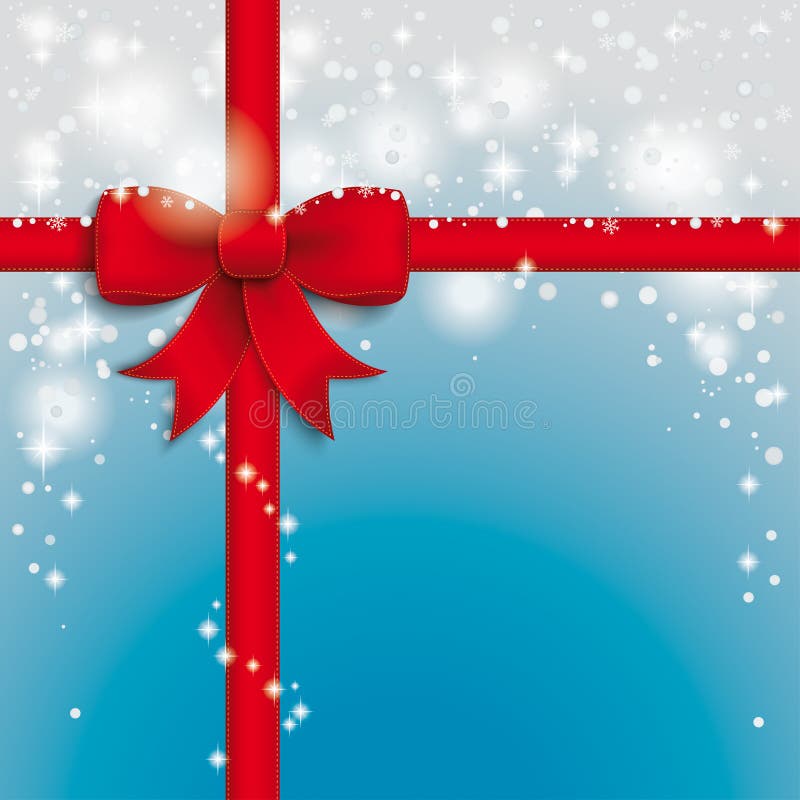 Red Cross Ribbon Lights Blue Sky Stock Vector - Illustration of gift ...
