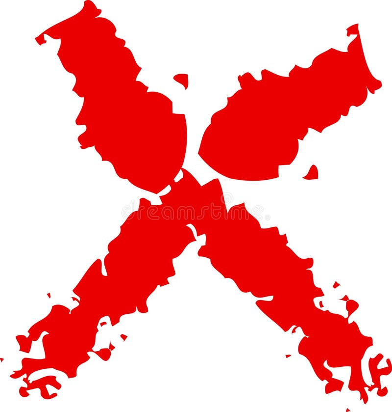 Red Cross Sign Icon Wrong Mark Icon Red Cross X Symbol Grunge X Icon Stock Vector