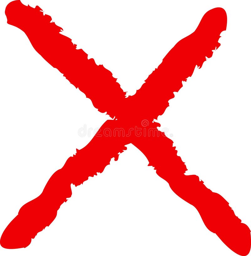 Red Cross Sign Icon Wrong Mark Icon Red Cross X Symbol Grunge X Icon Stock Illustration