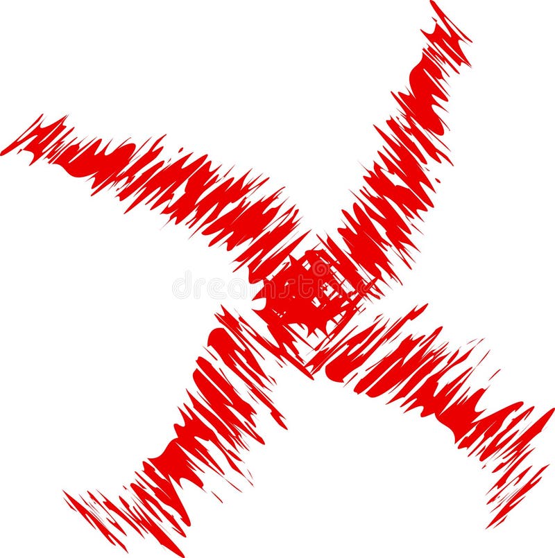 Red Cross Sign Icon. Wrong Mark Icon. Red Cross X Symbol. Grunge X Icon ...