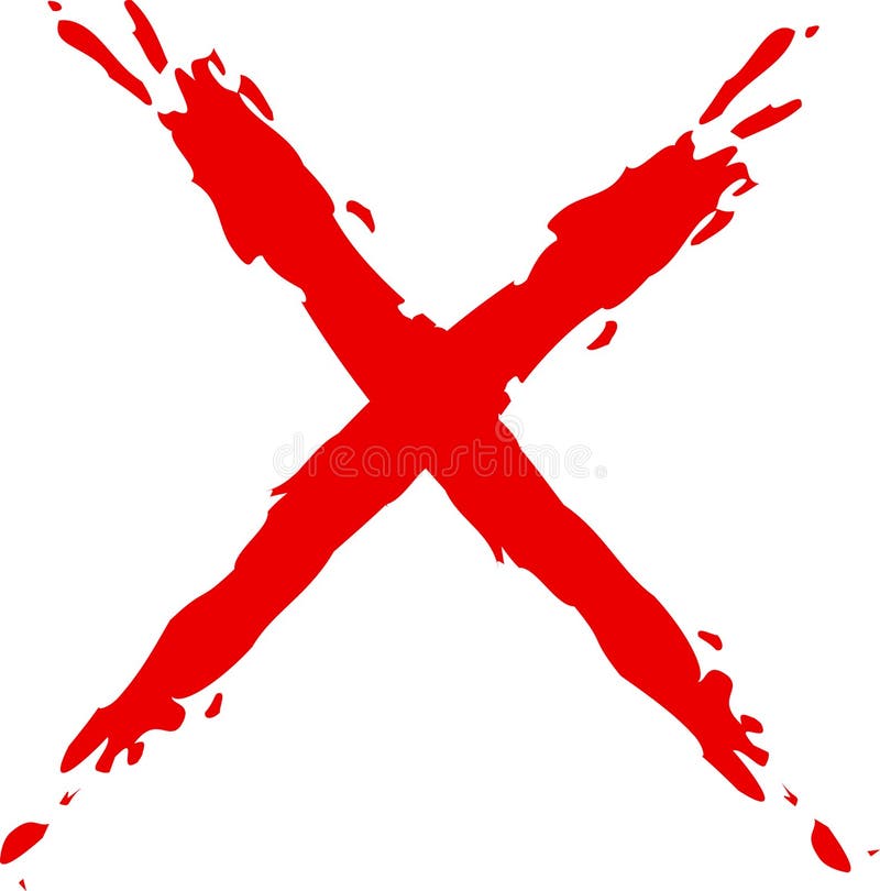 Red Cross Sign Icon. Wrong Mark Icon. Red Cross X Symbol. Grunge X Icon ...