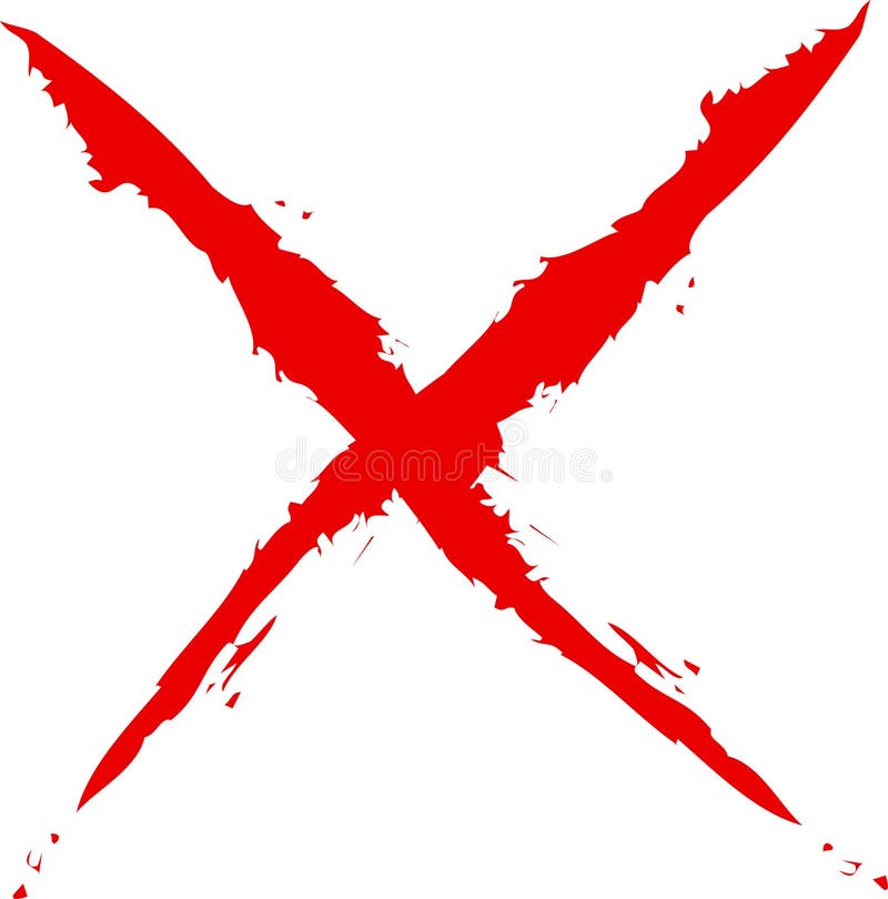 Red Cross Sign Icon. Wrong Mark Icon. Red Cross X Symbol. Grunge X Icon ...