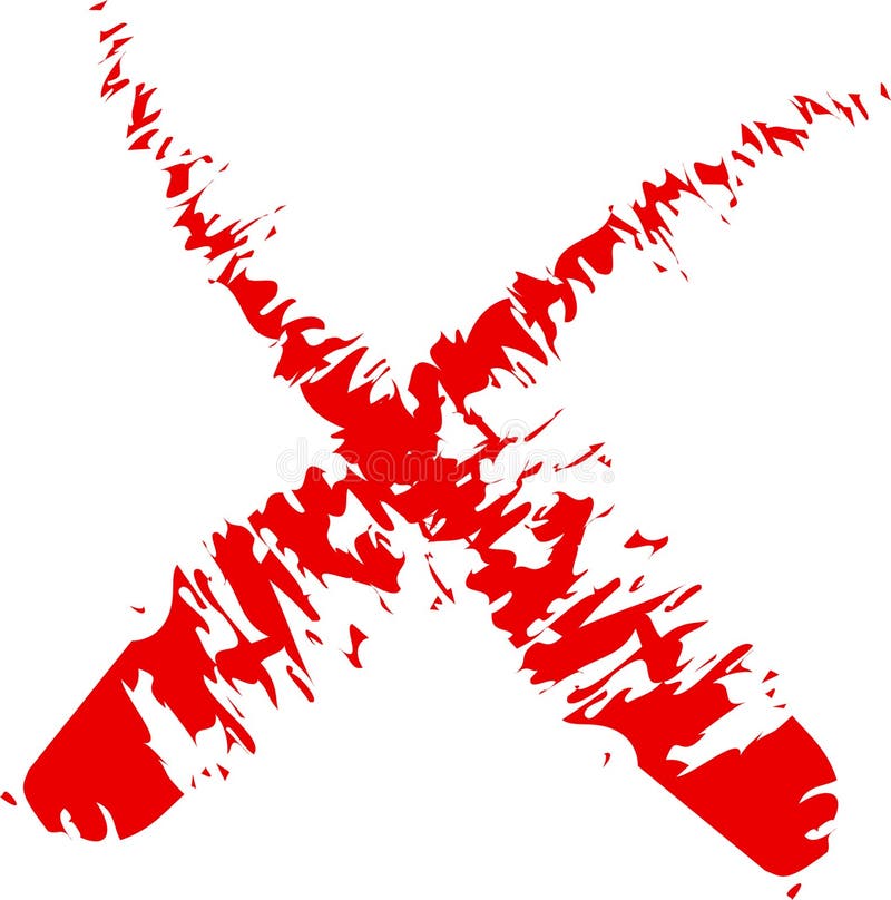 Red Cross Sign Icon. Wrong Mark Icon. Red Cross X Symbol. Grunge X Icon ...