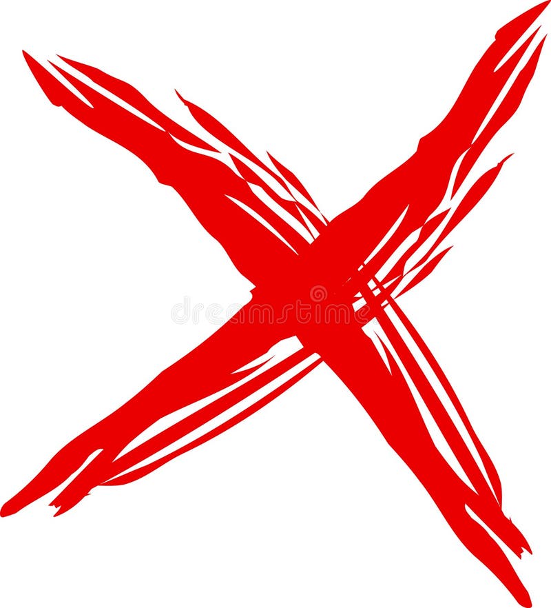 Red Cross Sign Icon. Wrong Mark Icon. Red Cross X Symbol. Grunge X Icon ...