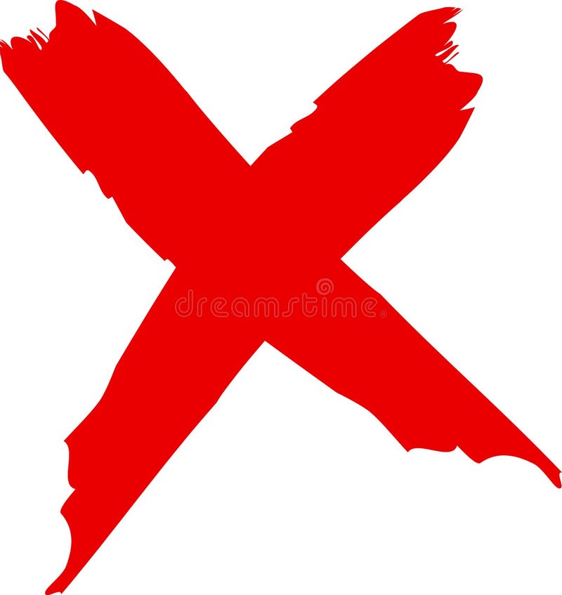Red Cross Sign Icon. Wrong Mark Icon. Red Cross X Symbol. Grunge X Icon. Stock Vector ...