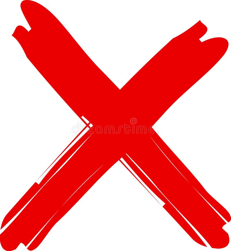 Red Cross Sign Icon. Wrong Mark Icon. Red Cross X Symbol. Grunge X Icon ...