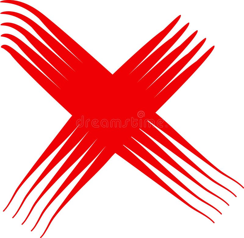 Red Cross Sign Icon. Wrong Mark Icon. Red Cross X Symbol. Grunge X Icon ...