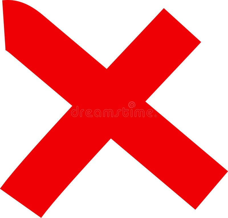 Red Cross Sign Icon. Wrong Mark Icon. Red Cross X Symbol. Grunge X Icon ...