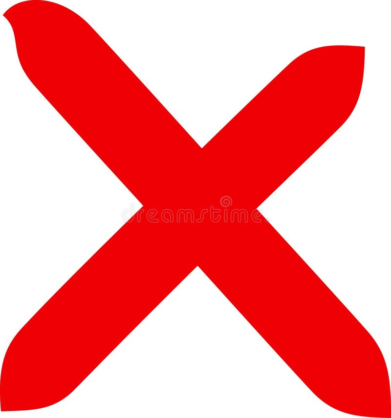 Red Cross Sign Icon. Wrong Mark Icon. Red Cross X Symbol. Grunge X Icon ...