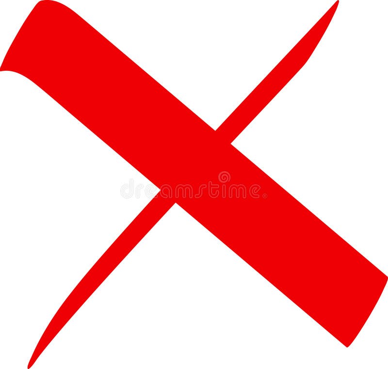 Red Cross Sign Icon. Wrong Mark Icon. Red Cross X Symbol Stock Vector ...