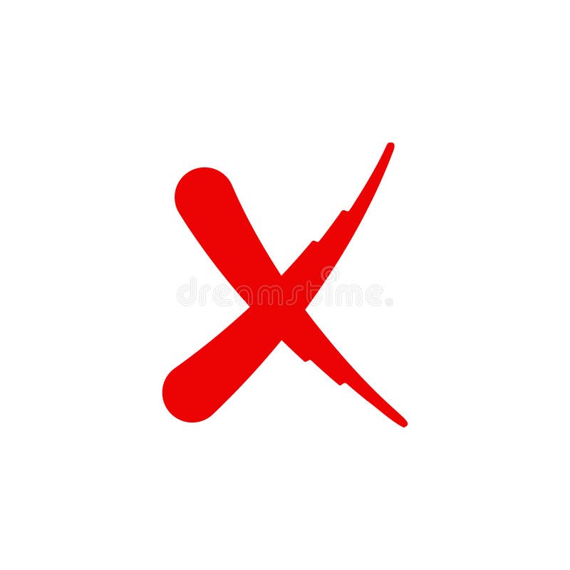 Red Cross Sign Vector Design. Rejection Symbol Stock Vector ...