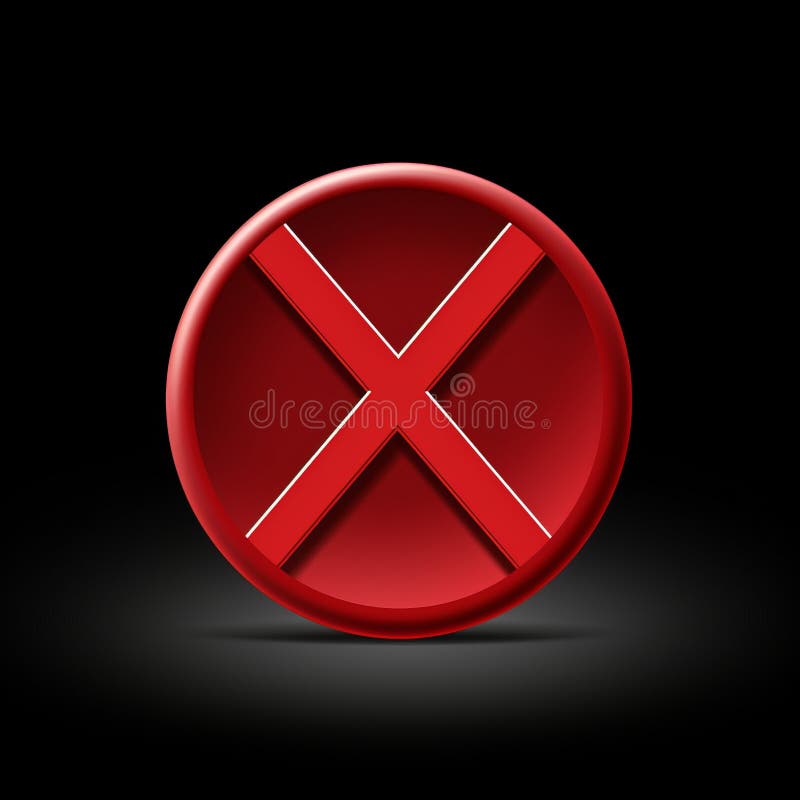 A Cross Symbol in a Circle on a White Background Stock Illustration ...