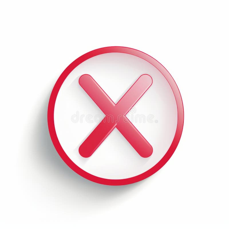 A Red Cross Symbol On A White Background Stock Illustration Illustration Of Flat Forbidden
