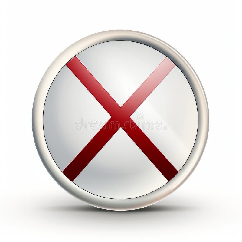 A Cross Symbol in a Circle on a White Background Stock Illustration ...