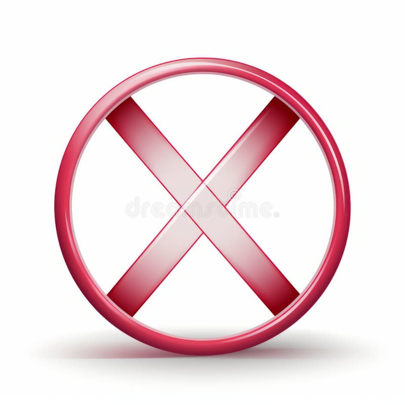 A Cross Symbol in a Circle on a White Background Stock Illustration ...