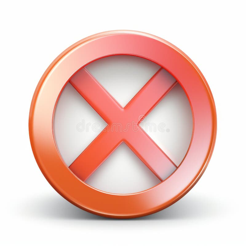 A Cross Symbol in a Circle on a White Background Stock Illustration ...