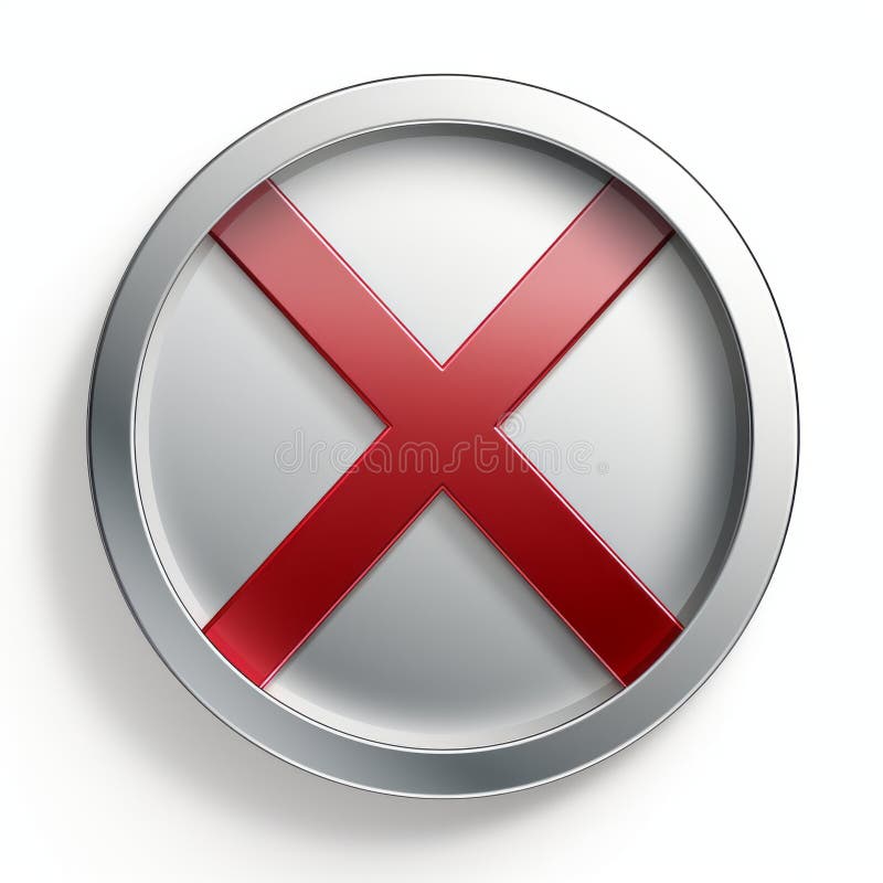 A Cross Symbol in a Circle on a White Background Stock Illustration ...