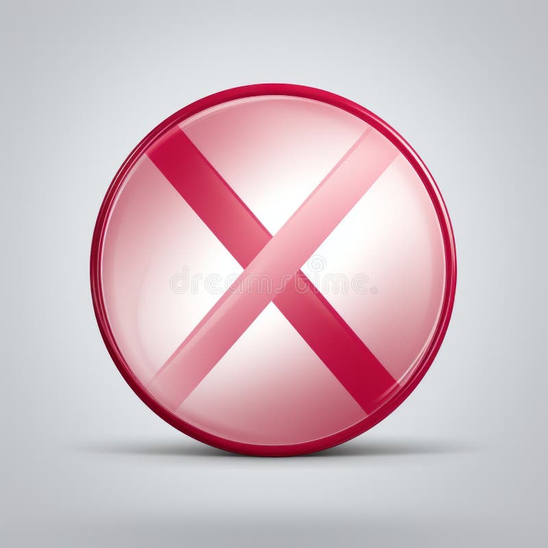 A Cross Symbol in a Circle on a White Background Stock Illustration ...