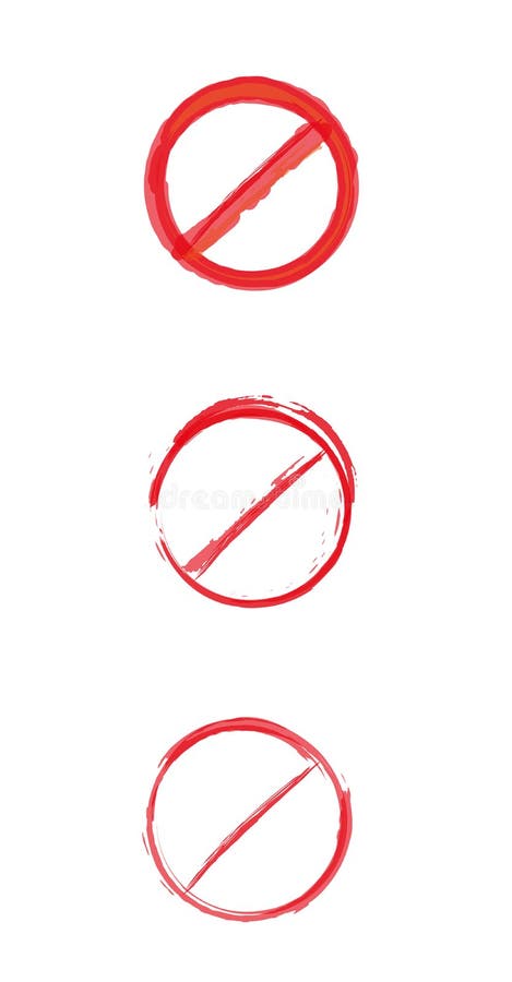 Red Crossed Circle Danger Sign Stock Vector - Illustration of alert ...