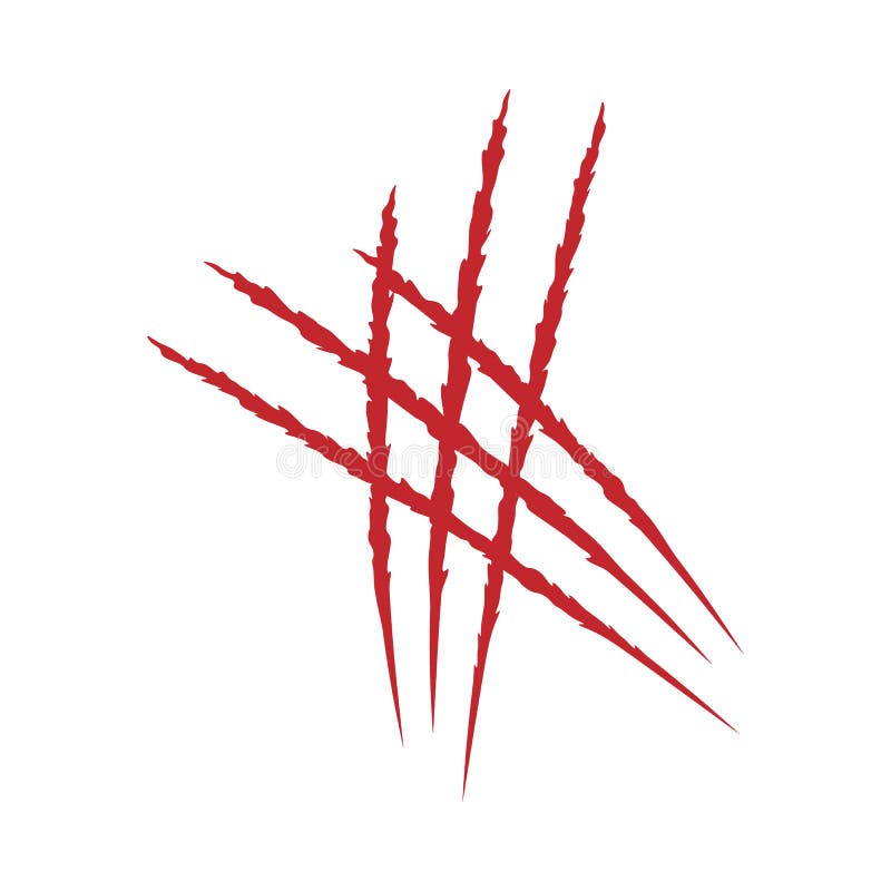 Red Crossed Claws Scratches Flat Style, Vector Illustration Stock ... Red Crossed Claws Scratches Flat Style, Vector Illustration Stock ...