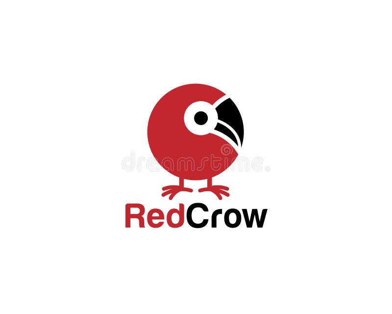 Red crow icon logo stock vector. Illustration of network - 138951682