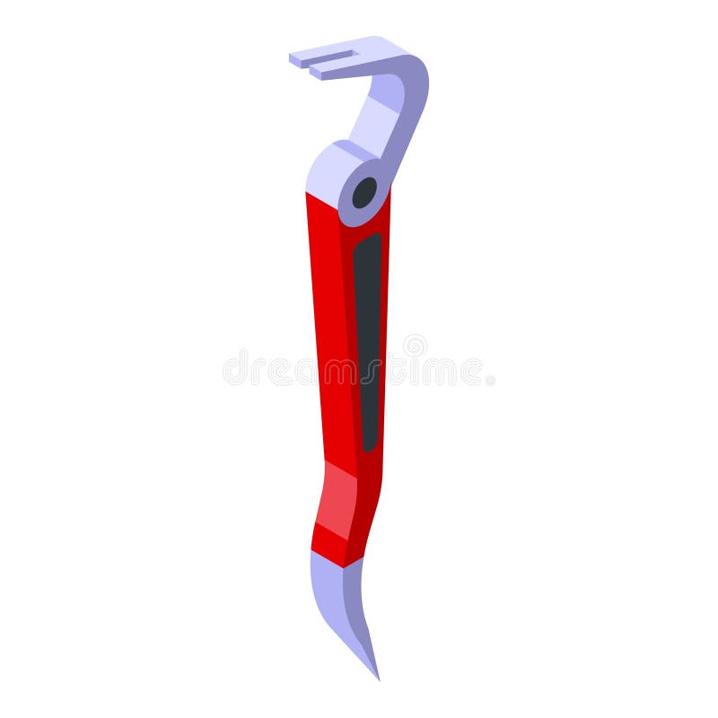 Red Crowbar Icon Isometric Vector. Thief Tool Stock Vector ...