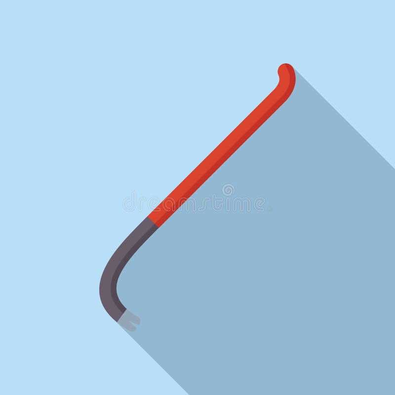 Red Crowbar Lying on Blue Background with Long Shadow Stock ...