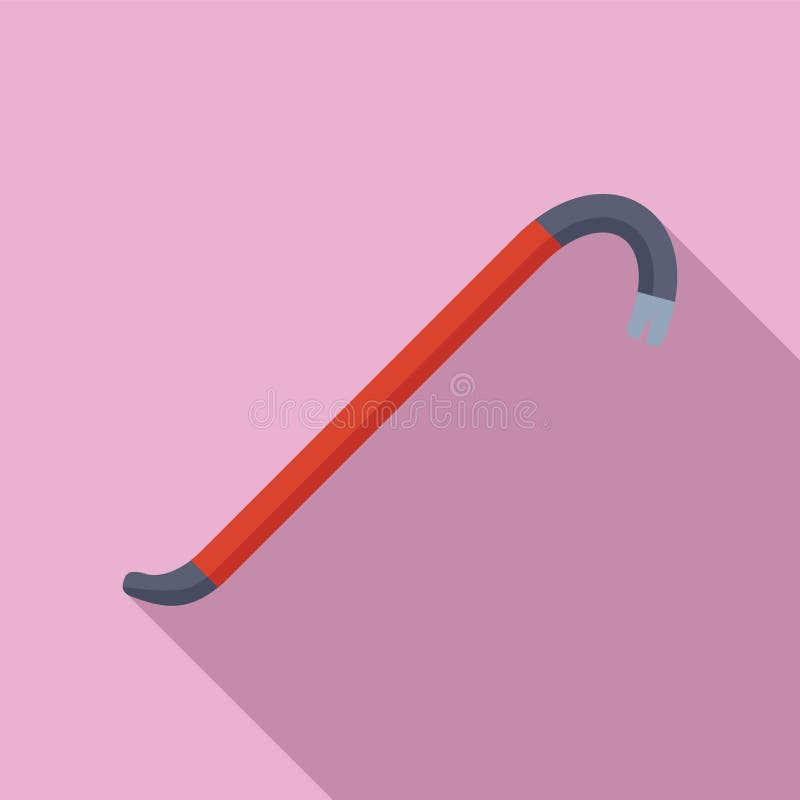 Red Crowbar Lying on Pink Background with Shadow Stock Vector ...