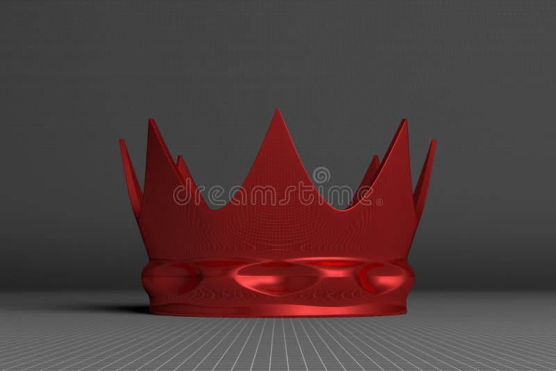 Red crown on gray stock illustration. Illustration of kingdom - 51804333