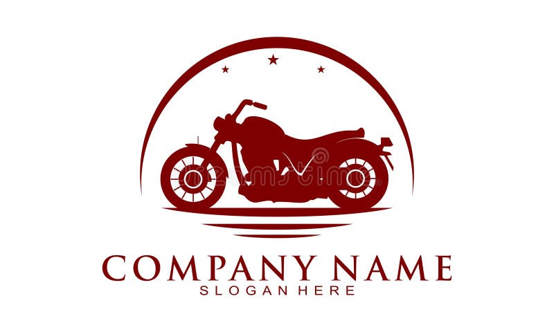 Red Cruiser Motorcycle Vector Logo Stock Vector - Illustration of ...