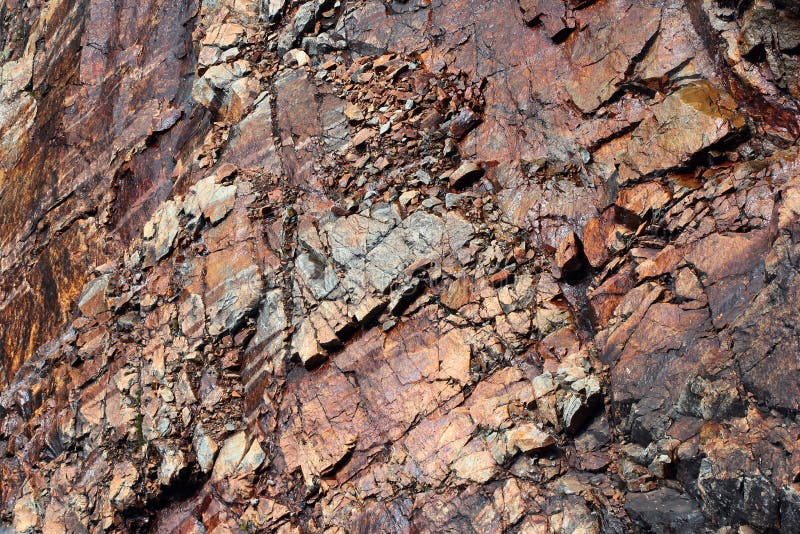 Red Crumbling Rocks, Natural Stone Background Stock Photo - Image of ...