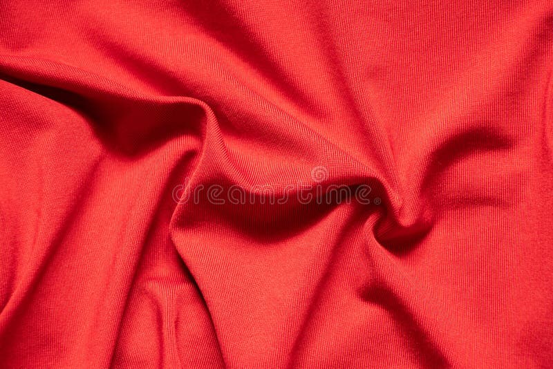 Red Crumpled Fabric As Background Close Up Stock Image - Image of ...