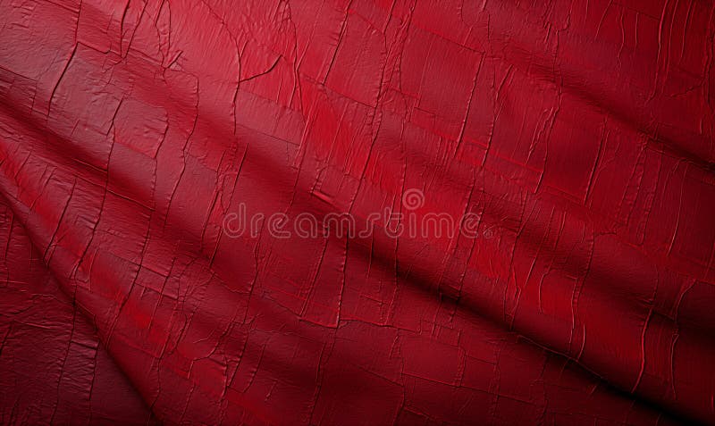 Red Crumpled Fabric As a Background. Texture. Close-up. Stock ...