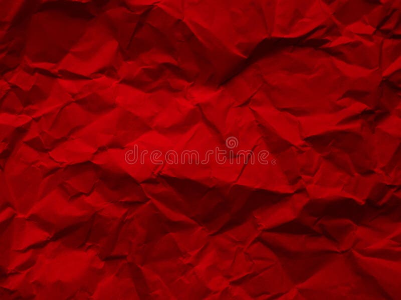 Vivid Red Crumpled Paper Texture Background Stock Photo - Image of ...