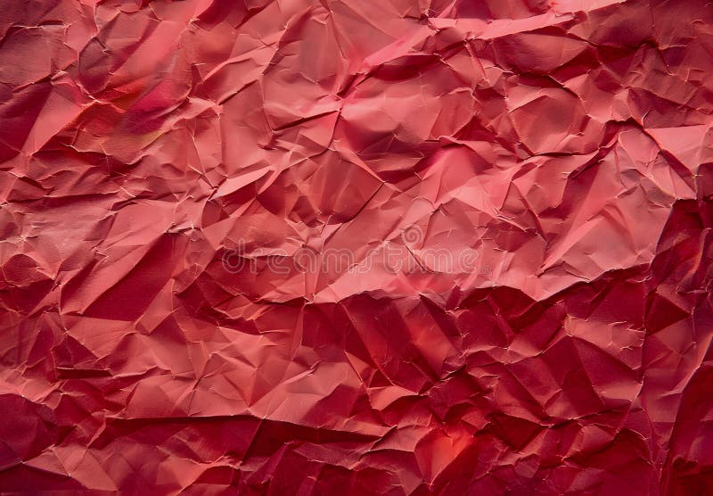 Red Crumpled Paper Texture Background Stock Illustration - Illustration ...